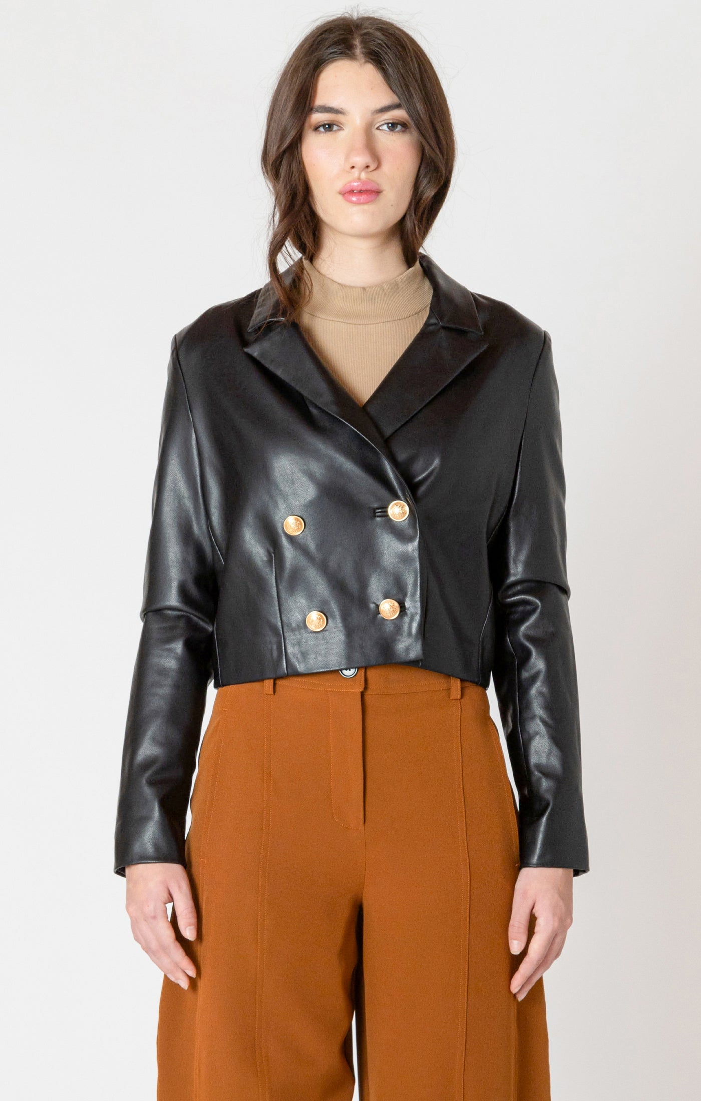 VEGAN LEATHER CROPPED MOTO JACKET - BLACK – LiLi + KoKo Boutique + Bubbles