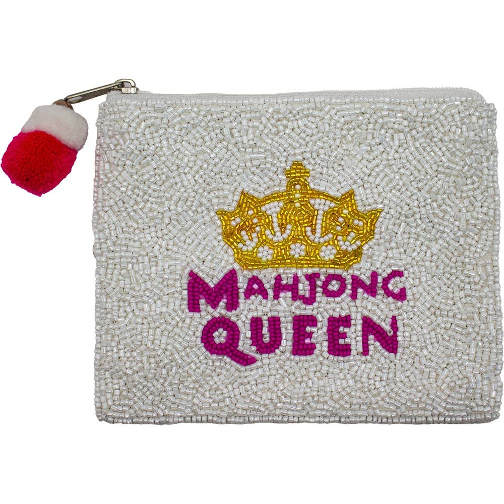 MAHJONG QUEEN BEADED COIN POUCH – LiLi + KoKo Boutique + Bubbles